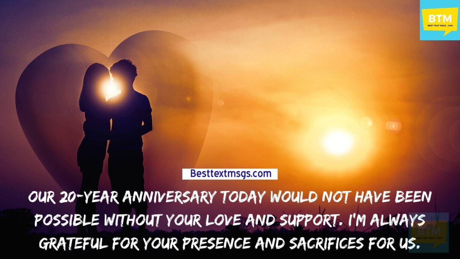 Happy 20th Anniversary Images, Wishes, Quotes - BEST TEXT MSGS