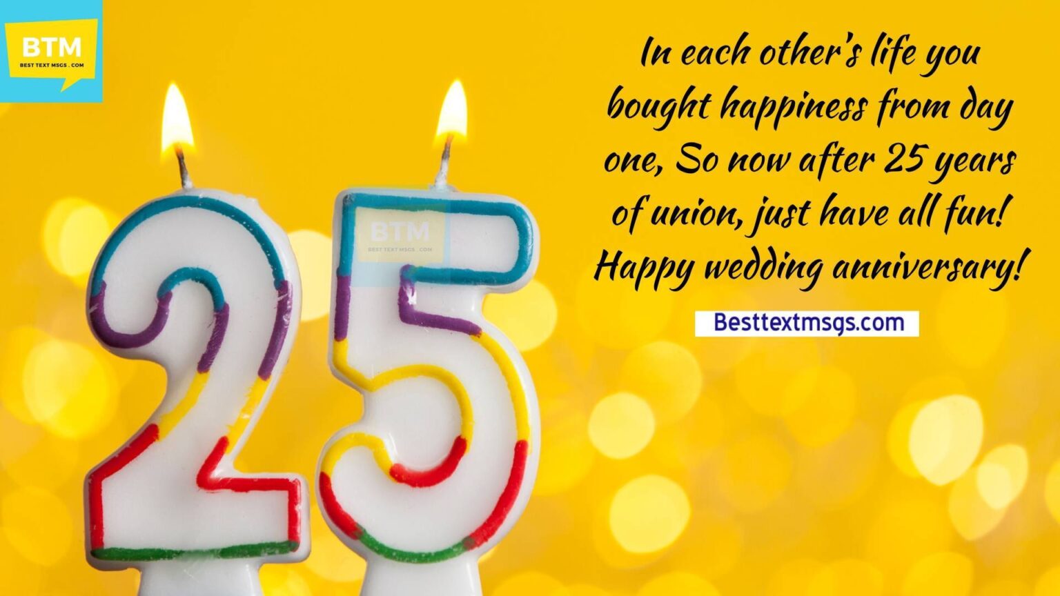Happy 25th Anniversary Images, Quotes, Wishes - BEST TEXT MSGS